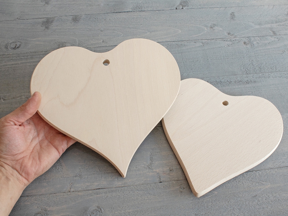 Extra Large Heart Cutout, Wood Hearts, Wooden Shapes, Craft Wood ...