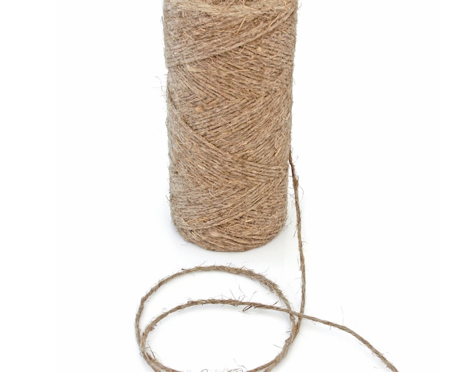200 Yards - 1,5 Mm Diameter, Natural Linen Flax Rope Twisted Craft ...