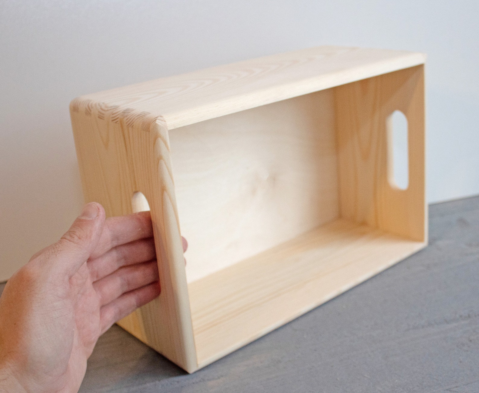 Wooden Storage Box With Handles Unfinished Wood Box - Etsy