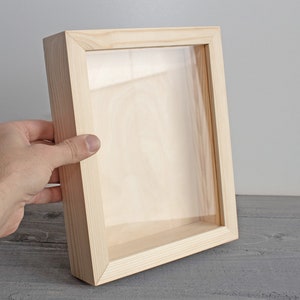 Large Wooden Shadow Box Unfinished Wood Shadow Box Wooden - Etsy
