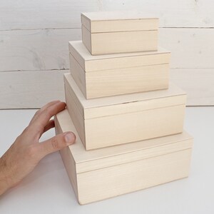 Natural Wooden Box Unfinished Wood Box Jewellery Box - Etsy