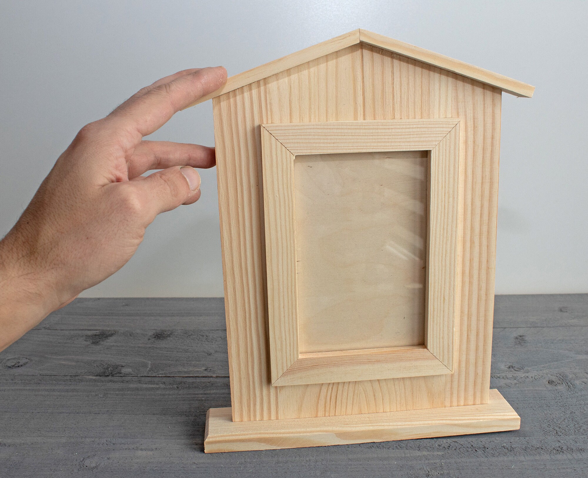 Wooden Picture Frame House Wood Photo Frame Unfinished - Etsy