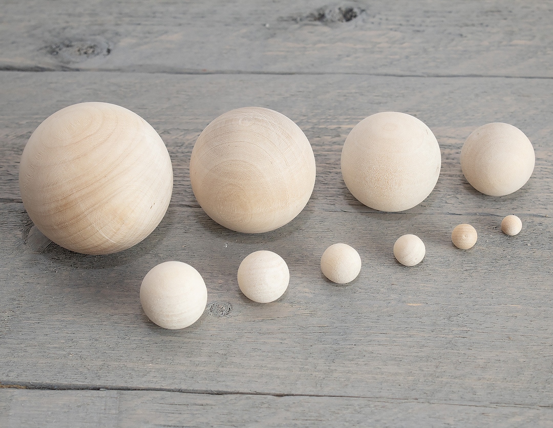 Natural Wooden Balls, Large Small Wooden Balls, Wood Beads, Game Balls ...