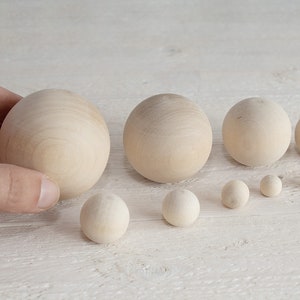 Natural Wooden Balls, Large Small Wooden Balls, Wood Beads, Game Balls ...