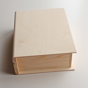 Big Wooden Box Book Unfinished Wood Box Wooden Blank Box - Etsy