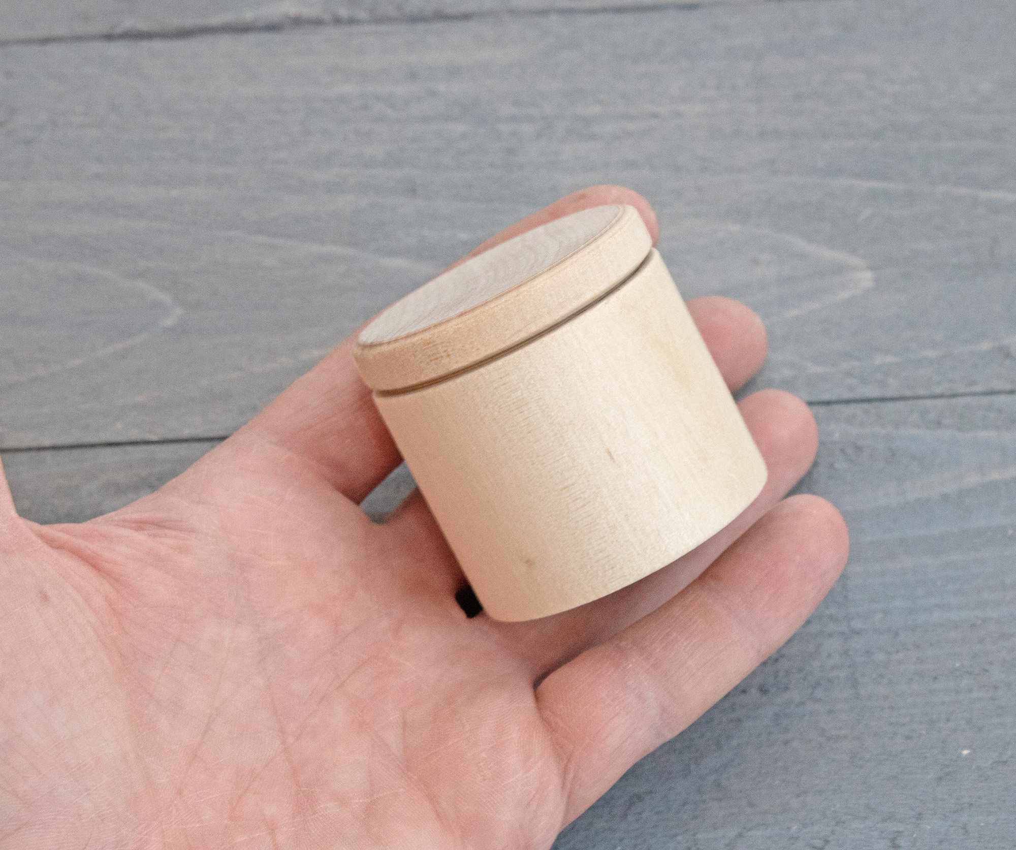 Wood Round Box Unfinished Round Wooden Box Wood Trinket Box | Etsy