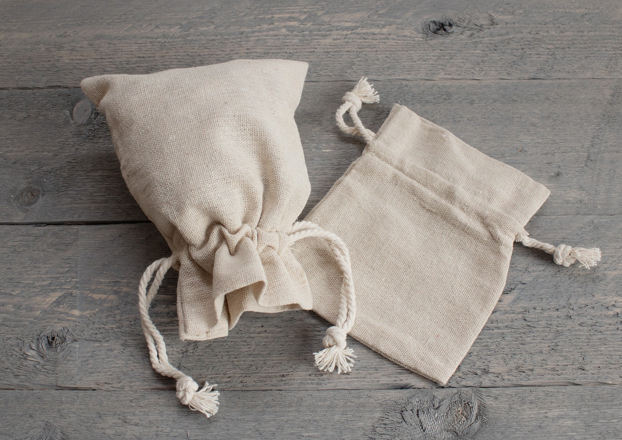 10pcs. Natural Linen Bags Jewelry Drawstring Bags Linen Gift | Etsy