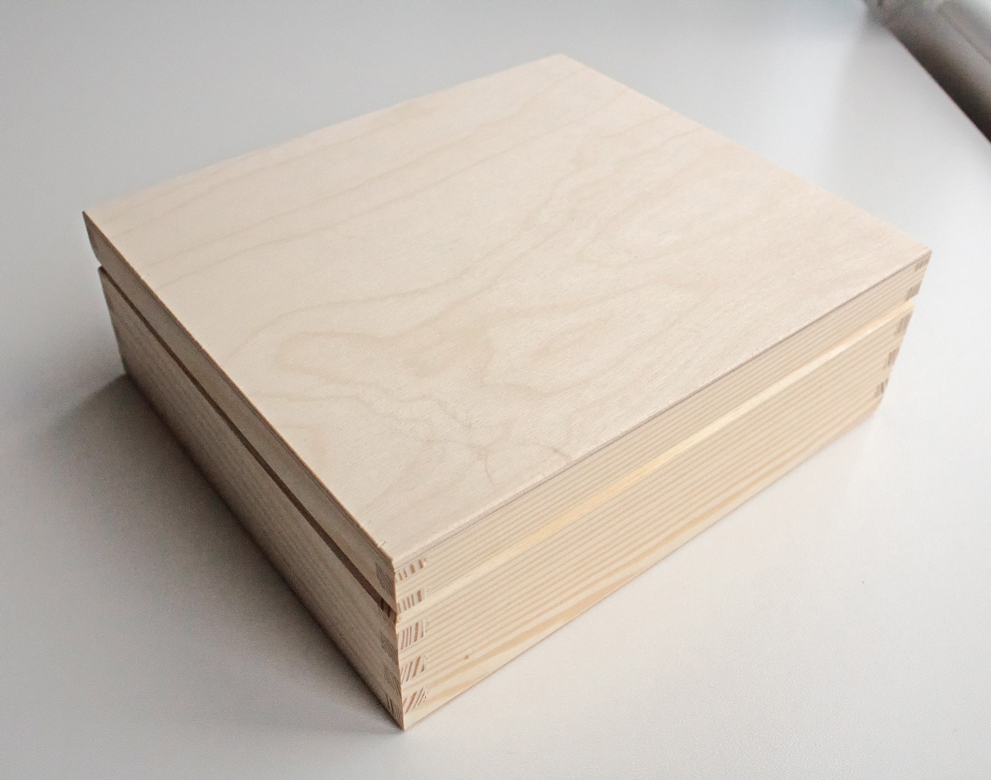 Unfinished Wooden Tea Box Unpainted Wood Tea Box 9 - Etsy