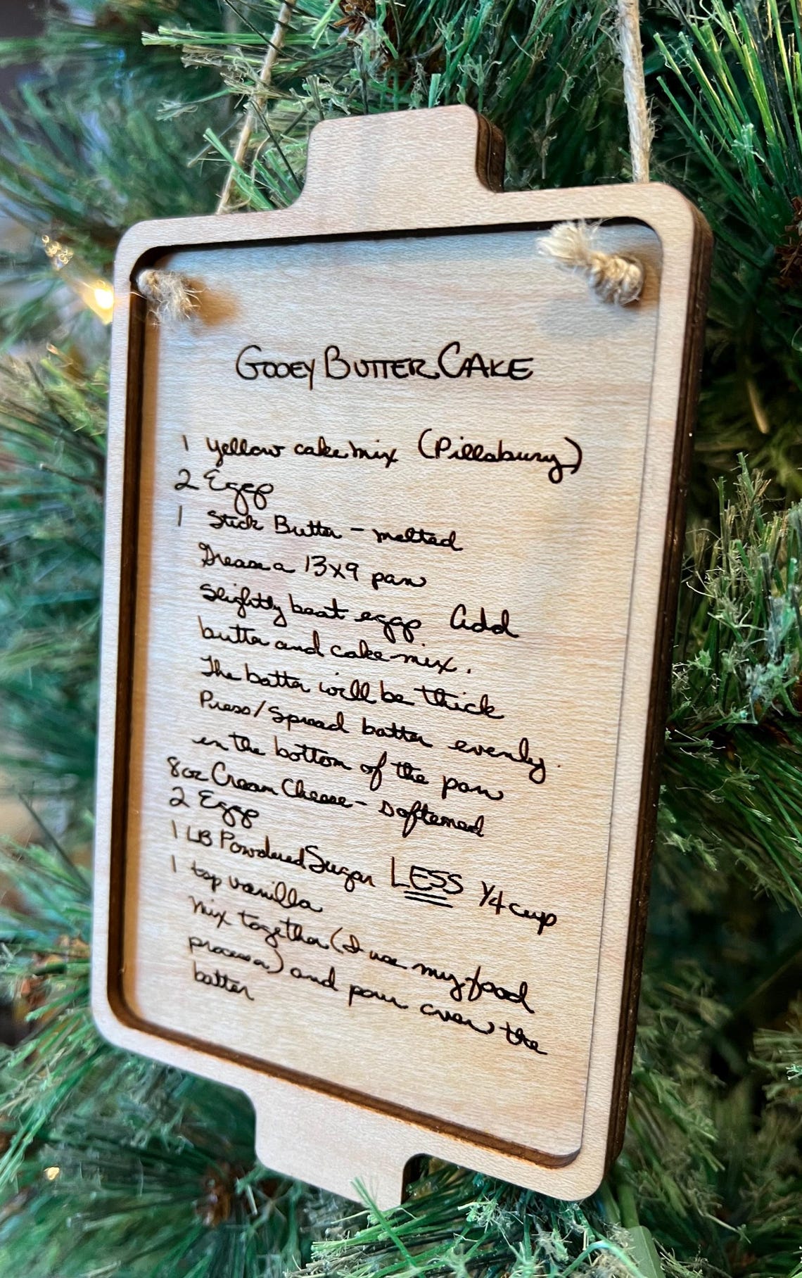 Handwriting Recipe Ornament, Handwriting Recipe Card, Handwritten ...