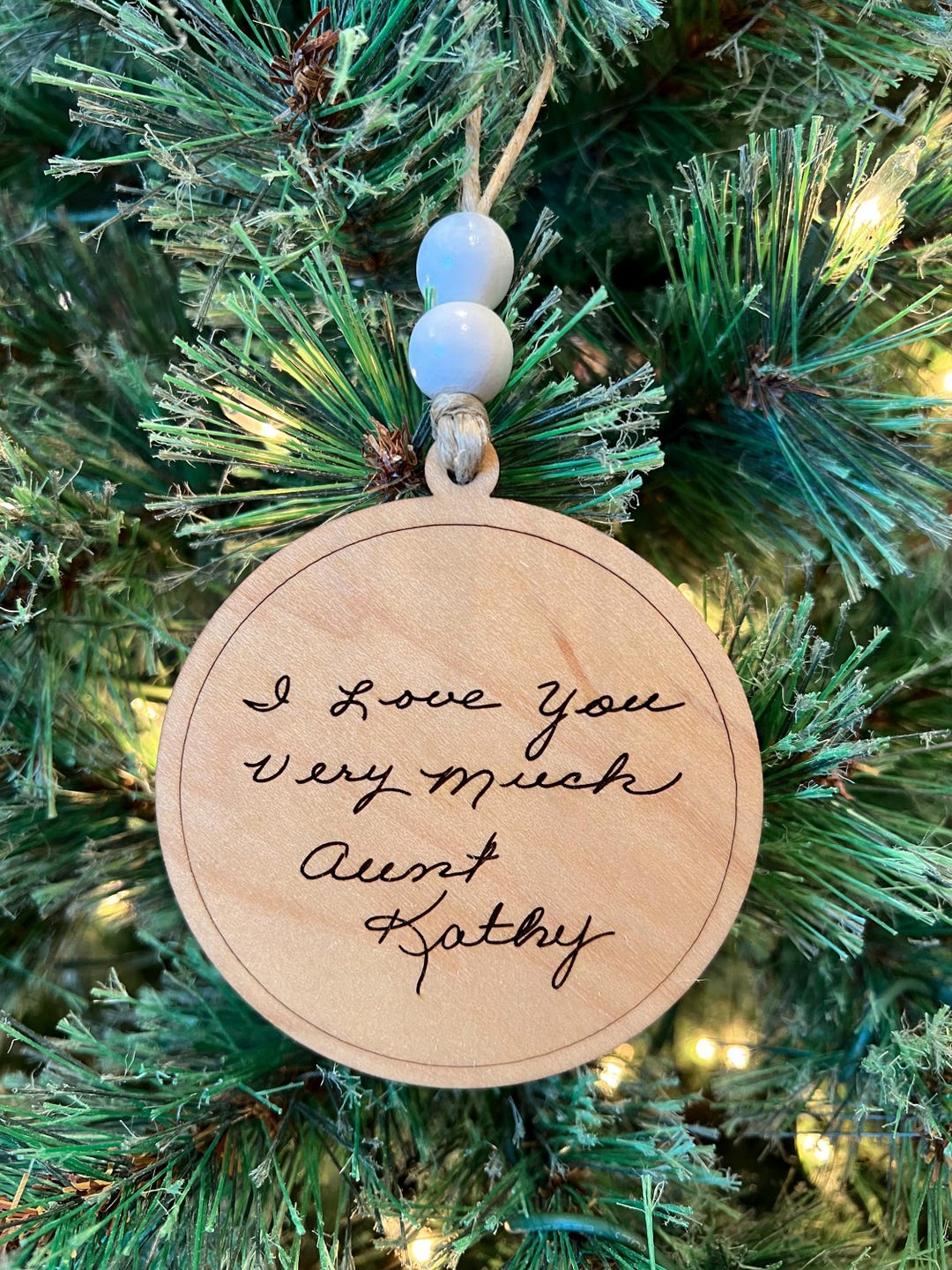Actual Handwriting Ornament, Keepsake, Handwritten, Gift, Personalized ...