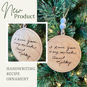 Actual Handwriting Ornament, Keepsake, Handwritten, Gift, Personalized ...