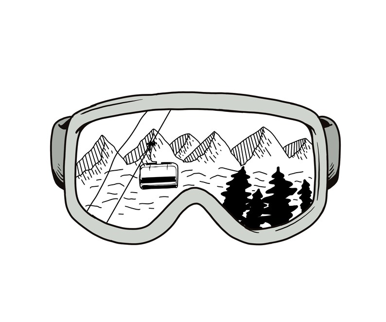 Snow Goggles Sticker - Etsy