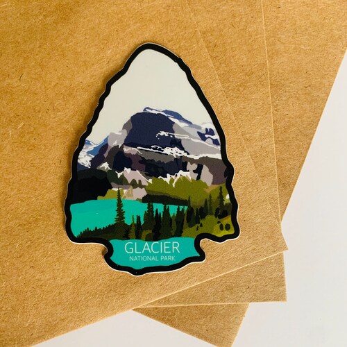 Glacier Sticker Glacier National Park Sticker Bumper | Etsy