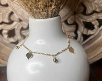 Stainless Steel Gold Love Heart Chain Ankle Bracelet, Exquisite Jewelry ...