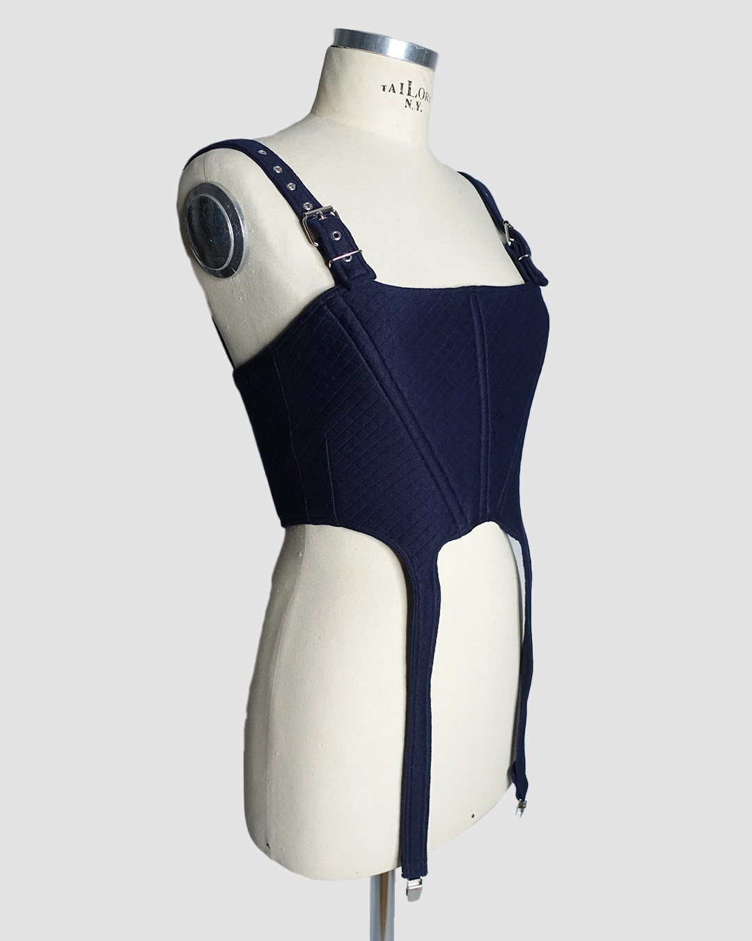 Handmade Upcycled Corset Top With Halter Details - Etsy