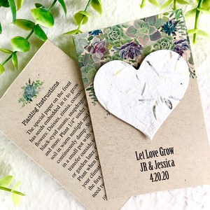 Custom Design - Seed Paper Plantable Heart Cards - Add Logo, Change ...
