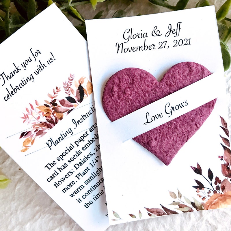 Fall Wedding Name Cards - Etsy
