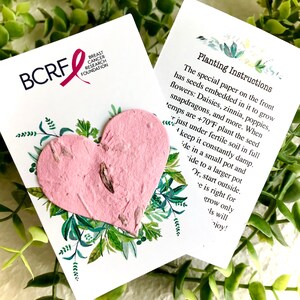 Custom Design - Seed Paper Plantable Heart Cards - Add Logo, Change ...