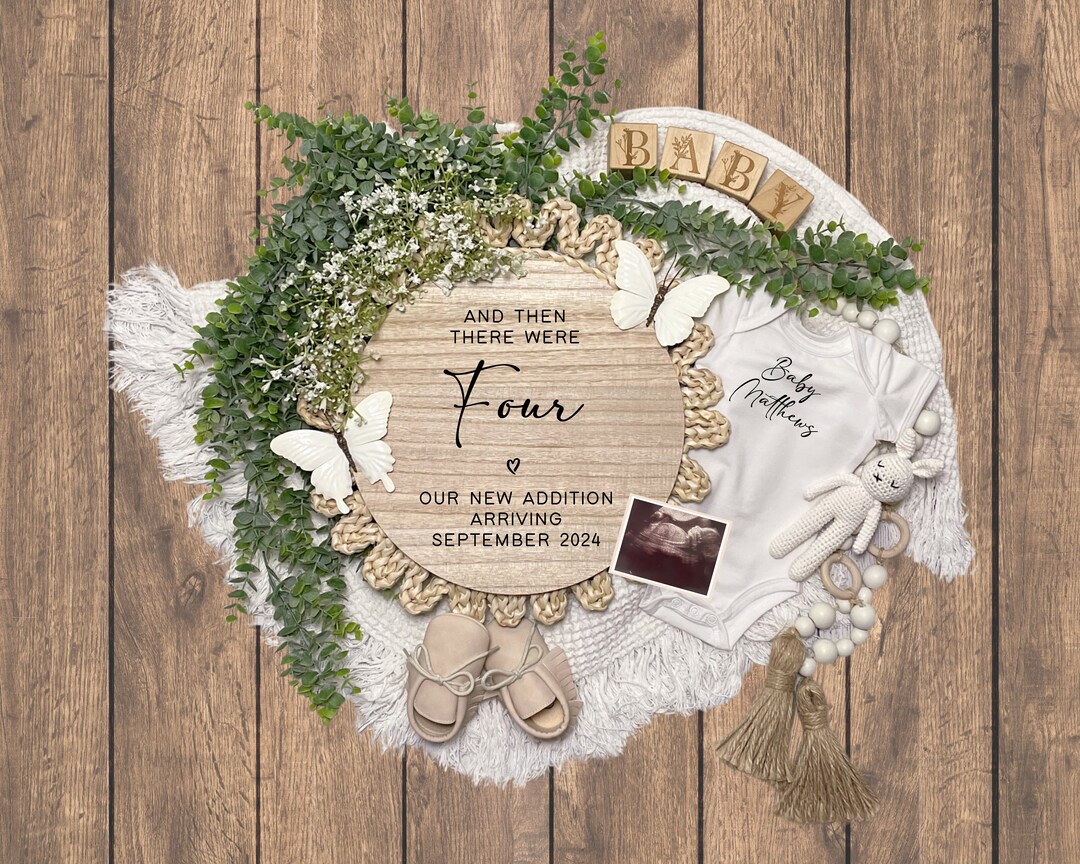 Second Baby Announcement, Digital Pregnancy Announcement, Gender ...