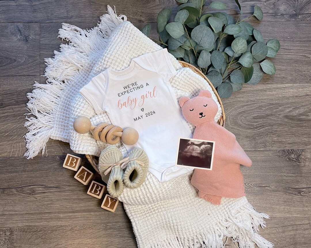 It's A Girl Pregnancy Announcement, Digital Baby Announcement, Gender ...