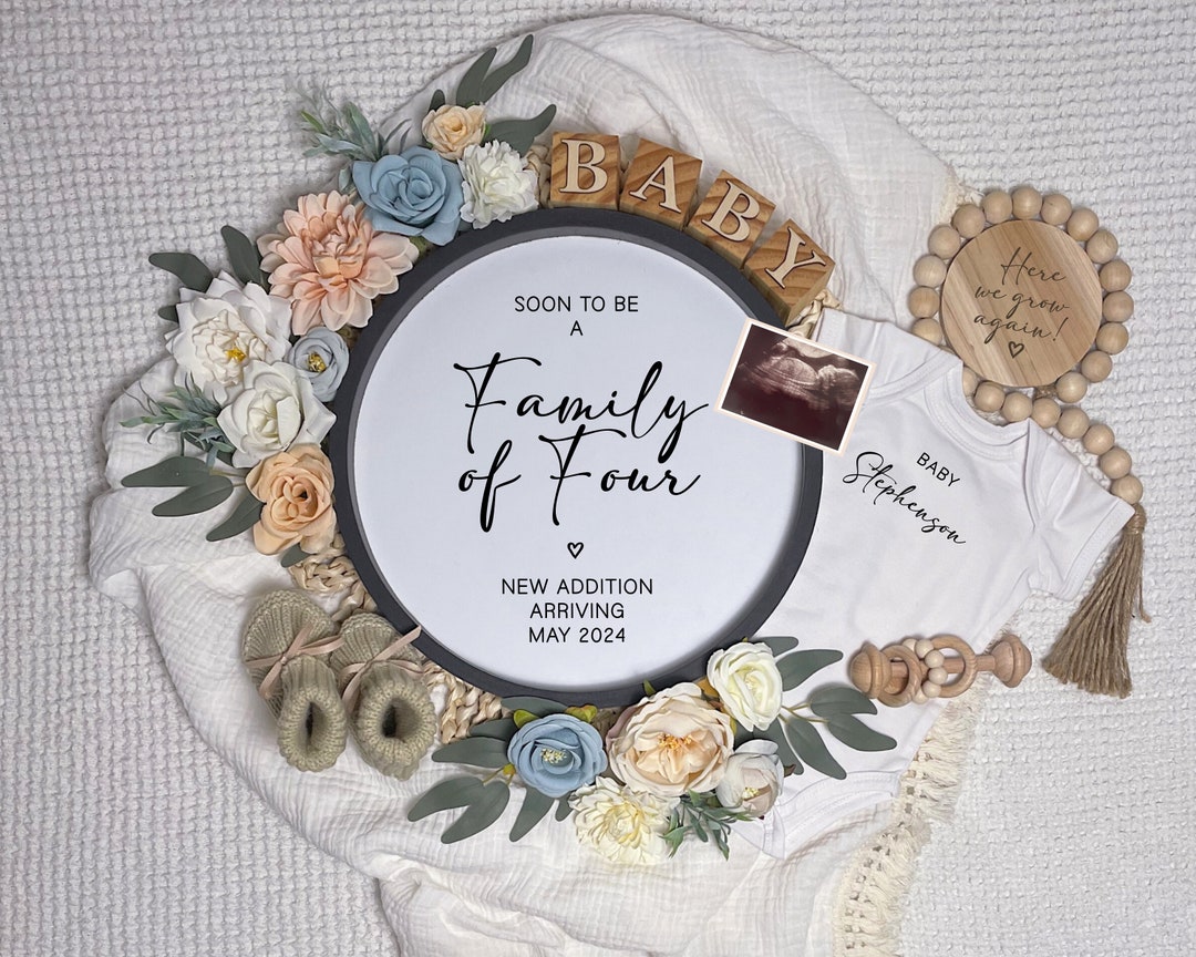 Second Baby Announcement, Digital Pregnancy Announcement, Gender ...