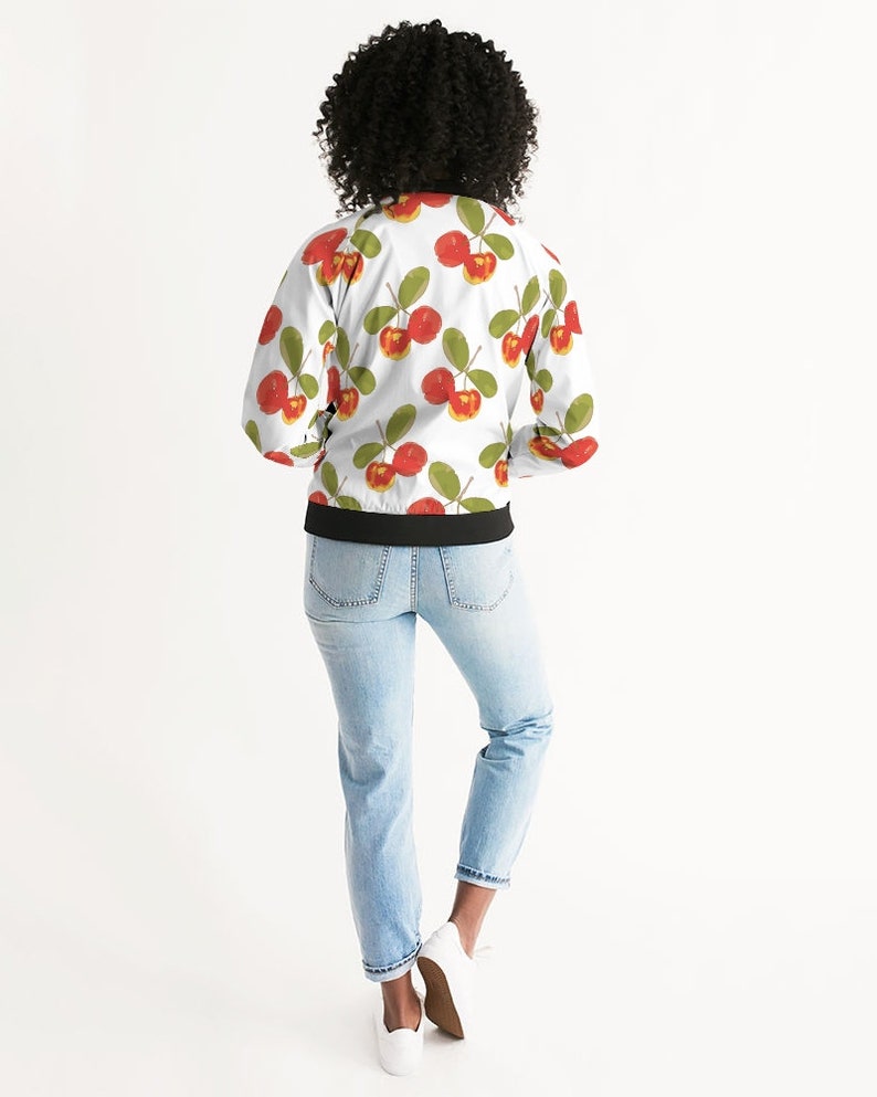 Women's Bomber Jacket Acerola Caribbean Cherry | Sabroso Streetwear - Etsy