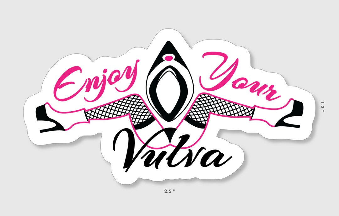 Enjoy Your Vulva Sticker, Spread Legs, Fish Net Decal - Etsy