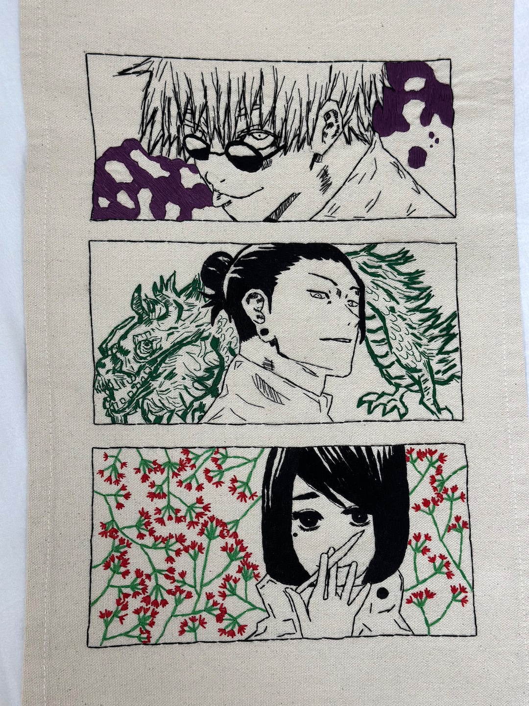Anime Trio Embroidery Banner - Etsy