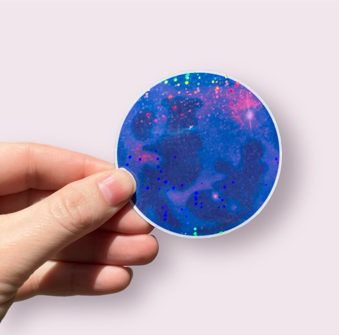 Holographic Moon Sticker, Full Moon Sticker, Blue Moon Sticker - Etsy