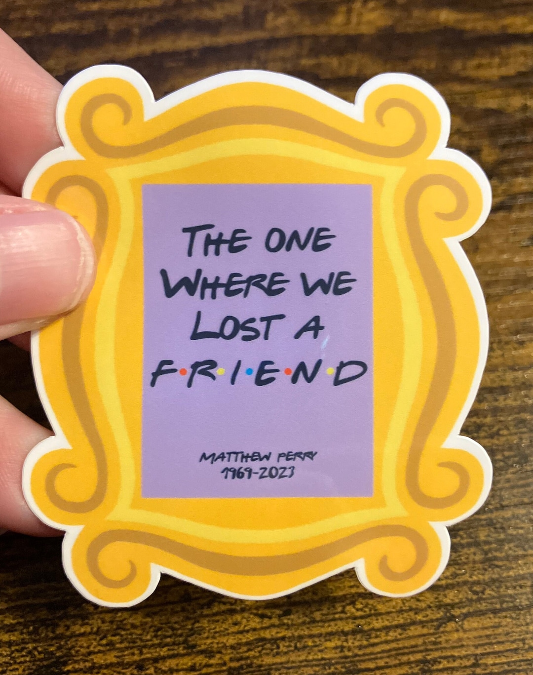 RIP Matthew Perry Sticker, the One Where We Lost A Friend, Friends Fan ...