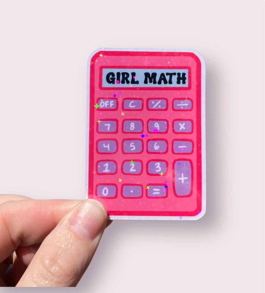 Girl Math Calculator Sticker - Etsy