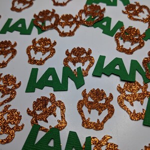 Bowser Confetti, Super Mario Confetti, Gaming Confetti, Mario Birthday ...
