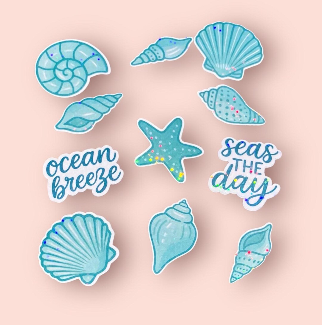 Seashell Sticker Set - Etsy