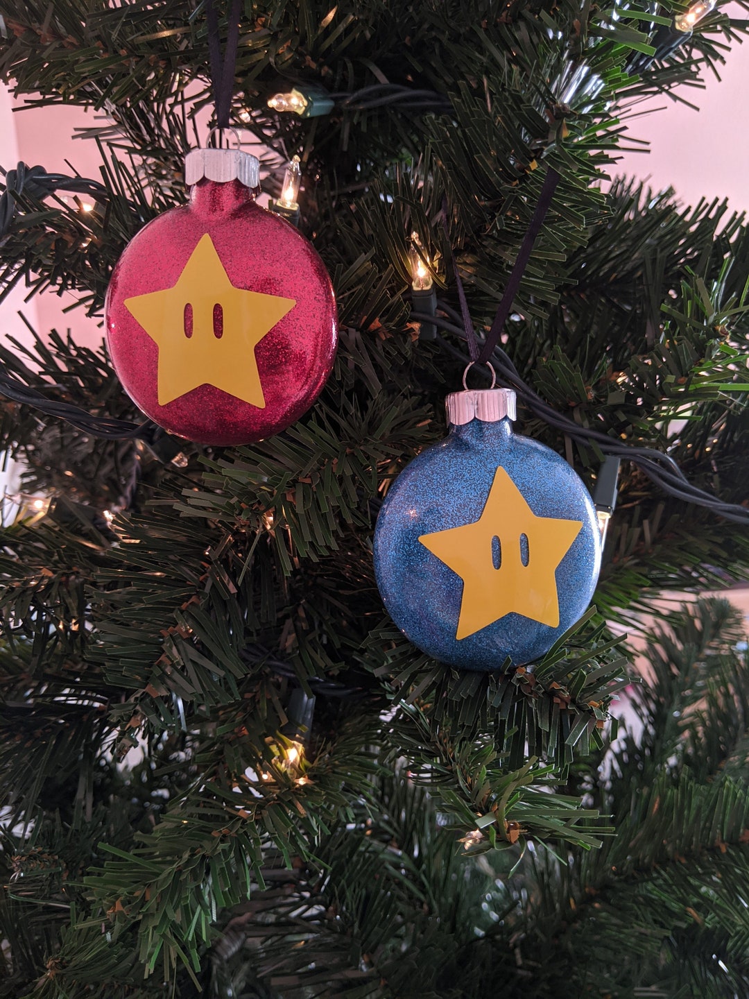 Super Mario Christmas Ornament Super Star FREE - Etsy