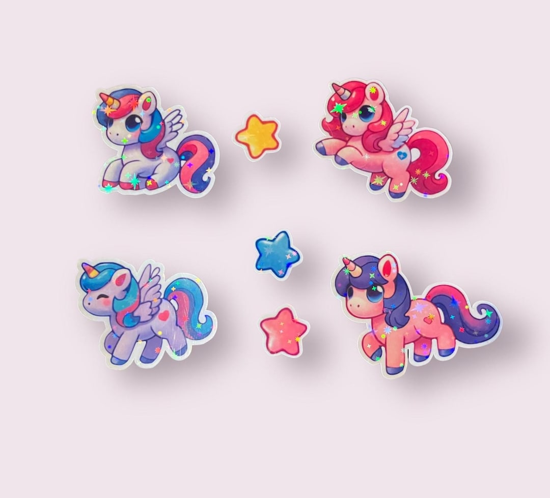 Cute Unicorn Sticker Set - Etsy