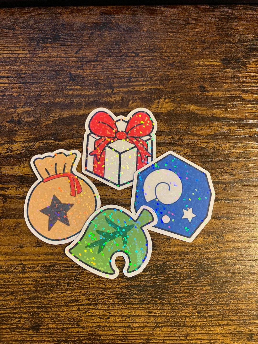 Animal Crossing Sticker Bundle, Die-cut, Fossil, Money Bag, Present ...