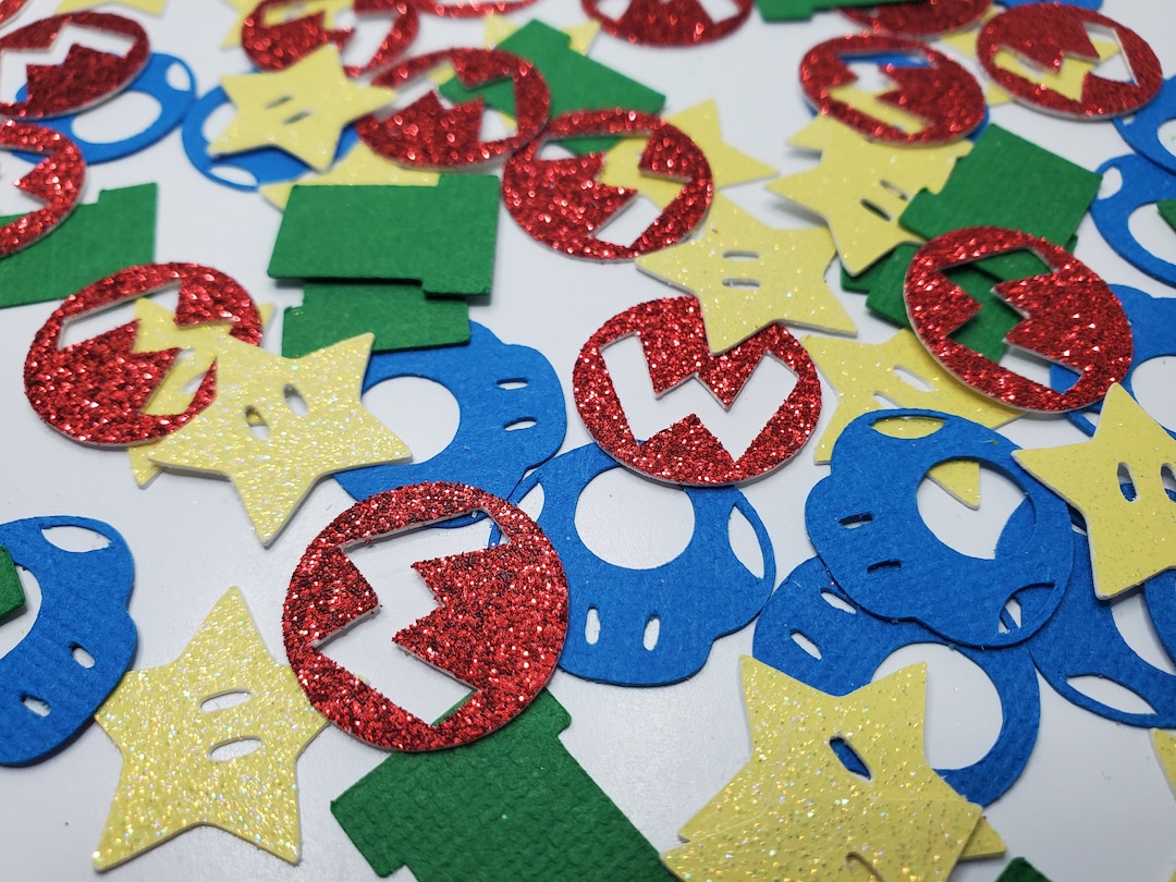 Super Mario Birthday Confetti, Mario Confetti, Birthday Confetti ...