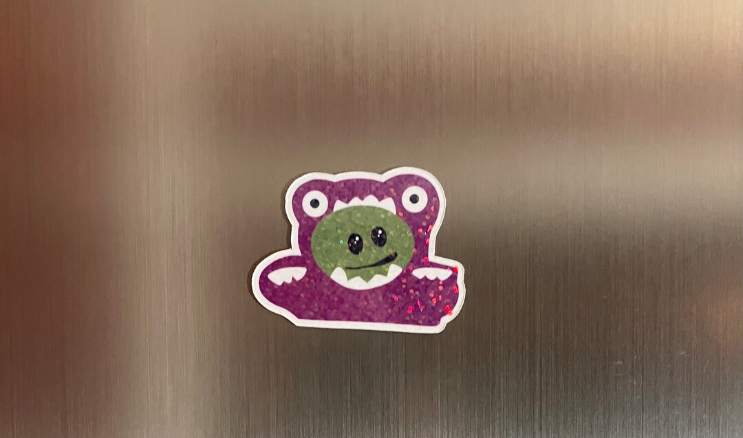 Nanalan Purple Monster Fridge Magnet, Big Strong Monster, Who's That ...