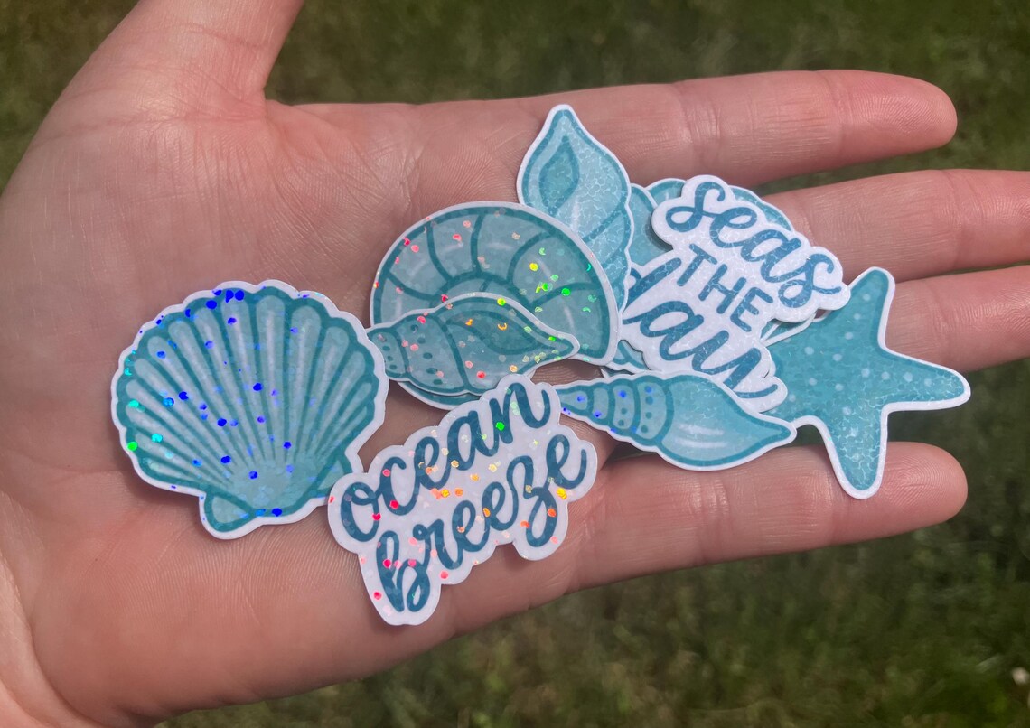 Seashell Sticker Set - Etsy