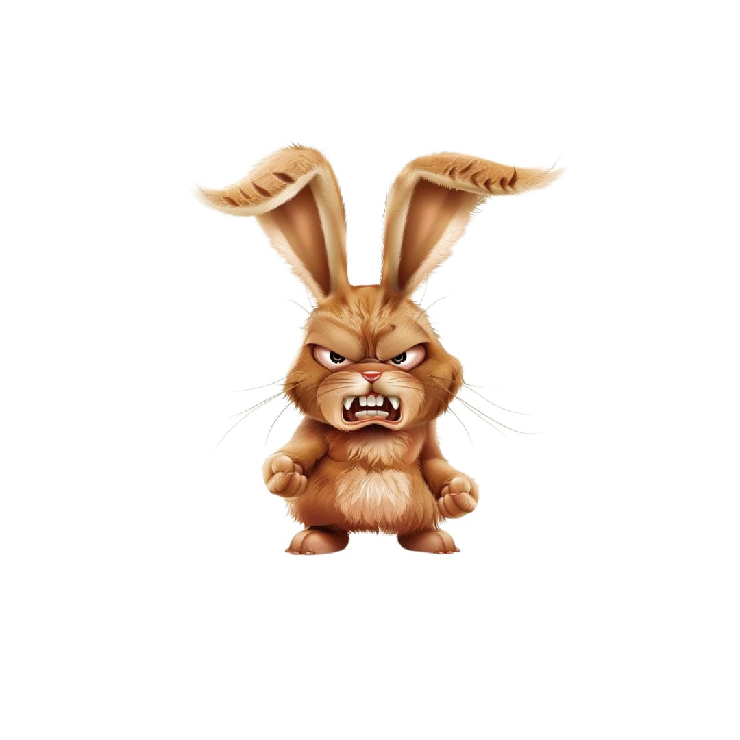Angry Bunny Clipart Series High-resolution Cartoon Rabbit Images for ...