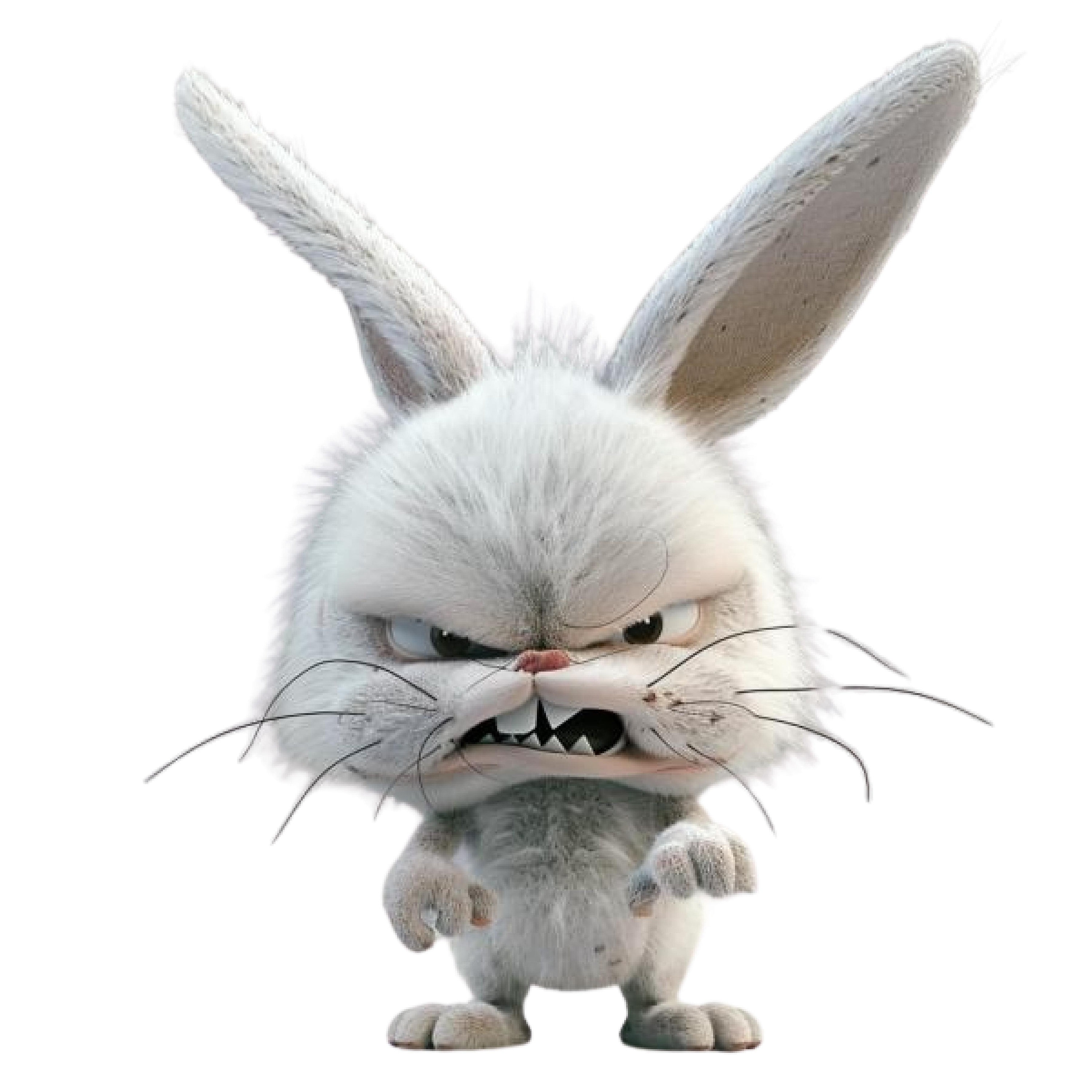 Angry Bunny Clipart Series High-resolution Cartoon Rabbit Images for ...