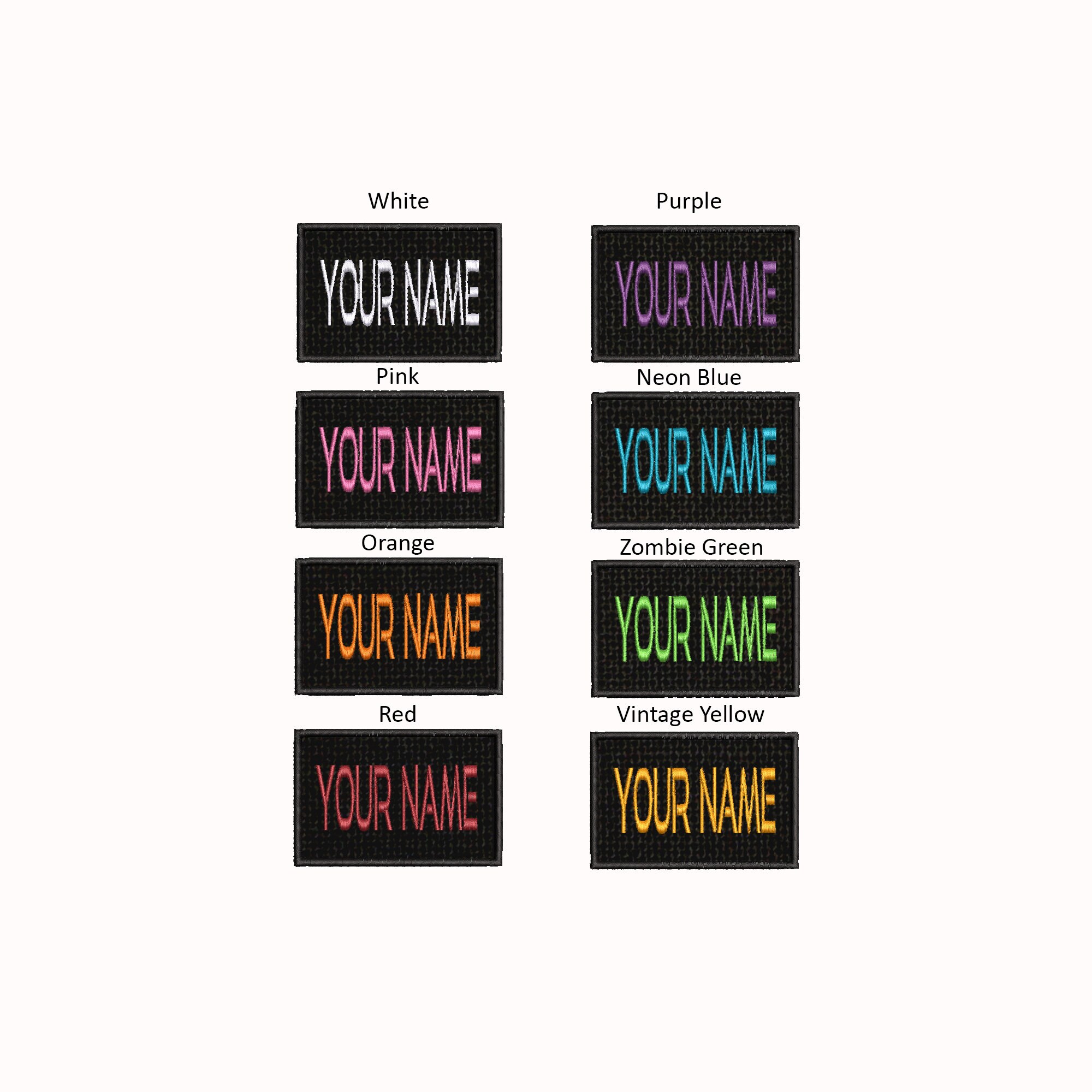 CUSTOM 3 by 2 Inch your Name Tag Patch | Etsy