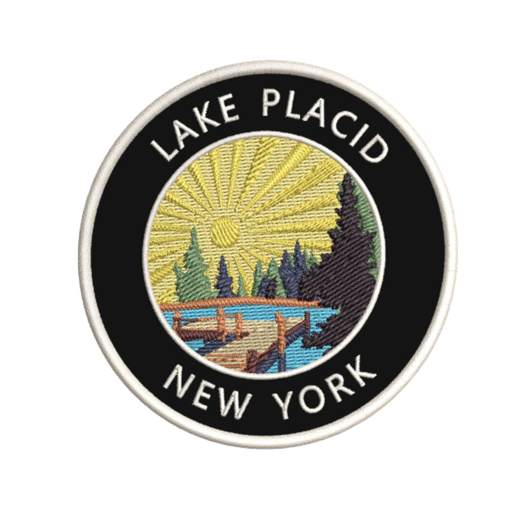 Lake Dock Lake Placid New York 3.5 Embroidery DIY Iron/sew-on ...