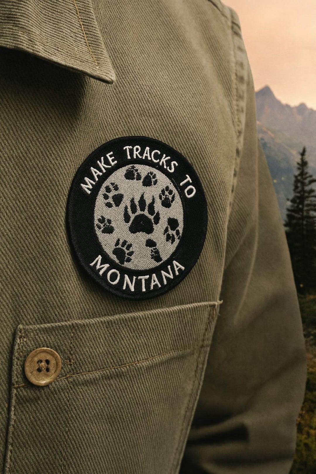 Make Tracks to Montana Patch/iron-on Patch/embroidered Sew-on Applique ...