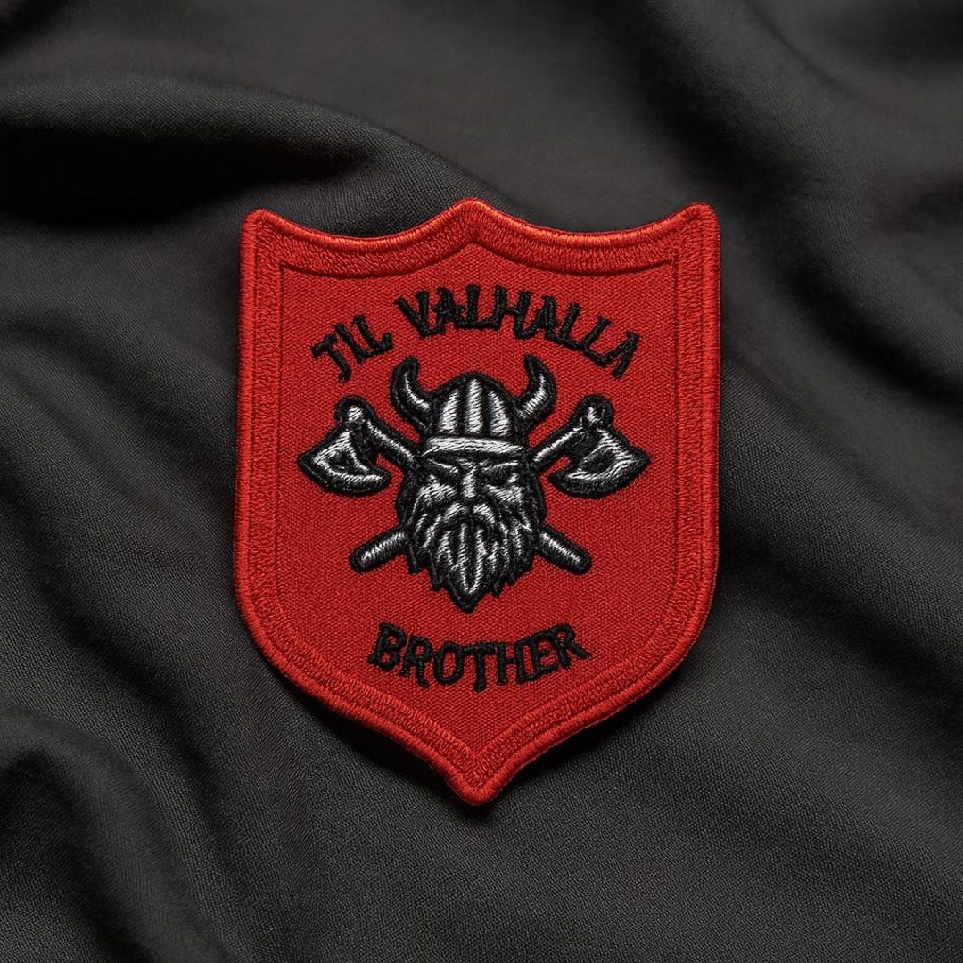 Till Valhalla Patch/iron-on Patch/viking Shield, Norse Warrior, Biker ...