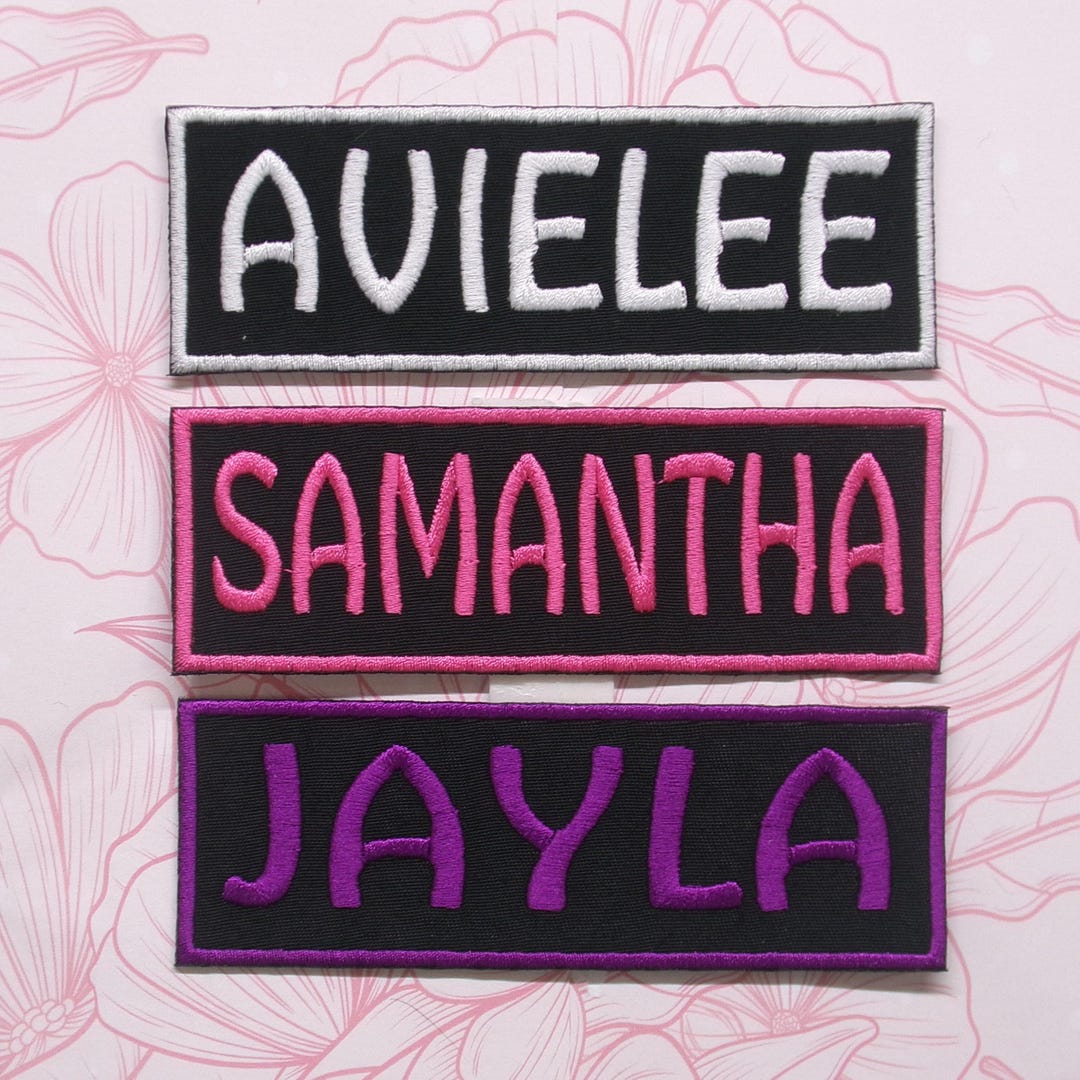Custom Your Name Personalized Name Tag 5" X 1.5" Embroidered Patch Iron ...