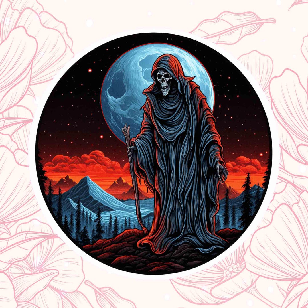 Grim Reaper Sticker Decal, Car Truck Window Bumper, Die-cut Vinyl Decal ...