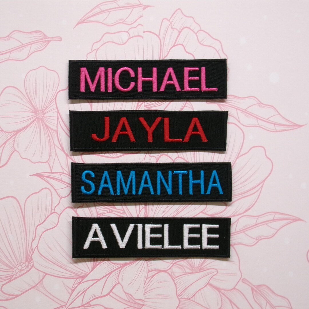 Custom Your Name Personalized Name Tag 5" X 1.5" Embroidered Patch Iron ...