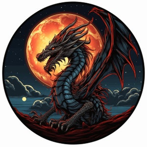 Medieval Dragon Sticker Decal, Car Truck Window Bumper, Die-cut Vinyl ...