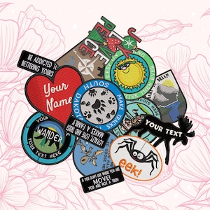 Custom Your Name Personalized Name Tag 5" X 1.5" Embroidered Patch Iron ...